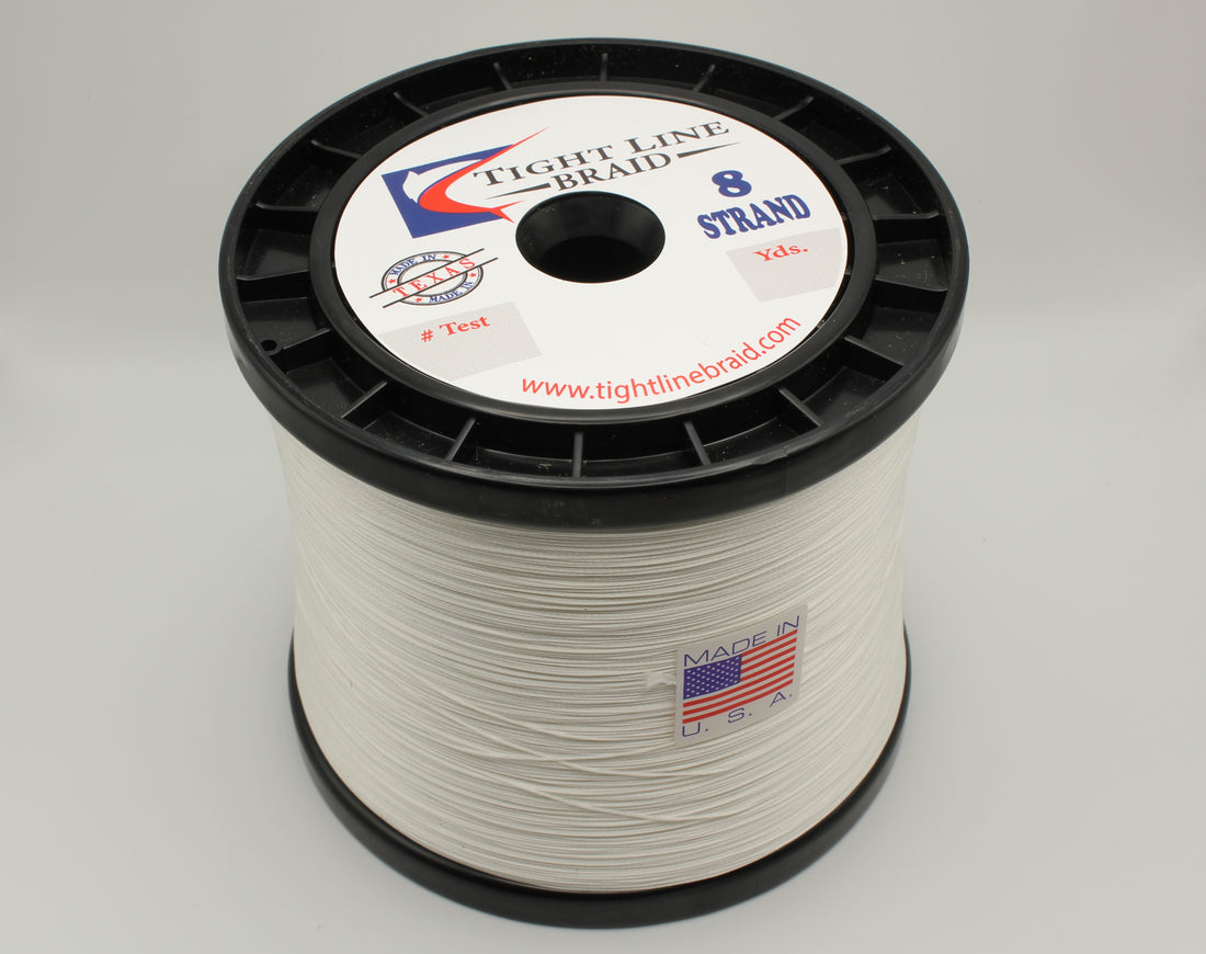 White 8 Strand Braid – Tight Line Braid