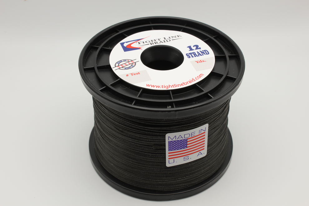 Black 12 Strand Hollow Core – Tight Line Braid