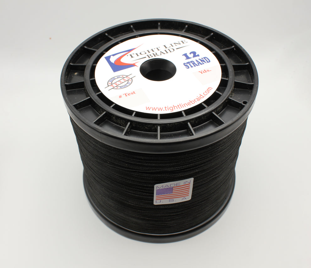 Black 12 Strand Hollow Core – Tight Line Braid